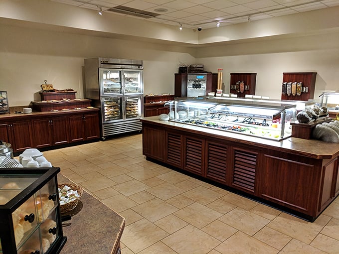 Buffet stations standing at attention, ready for the hungry masses. This isn't just food service&mdash;it's a carefully choreographed dance of abundance.