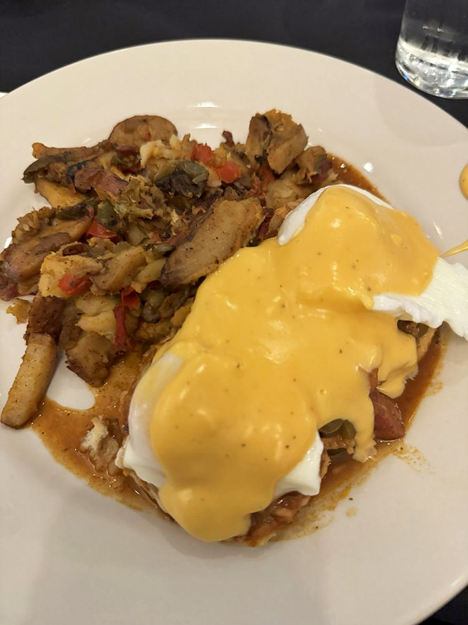Cajun Benedict that turns breakfast into an event worth getting out of bed for. Hollandaise sauce that should be considered a national treasure.