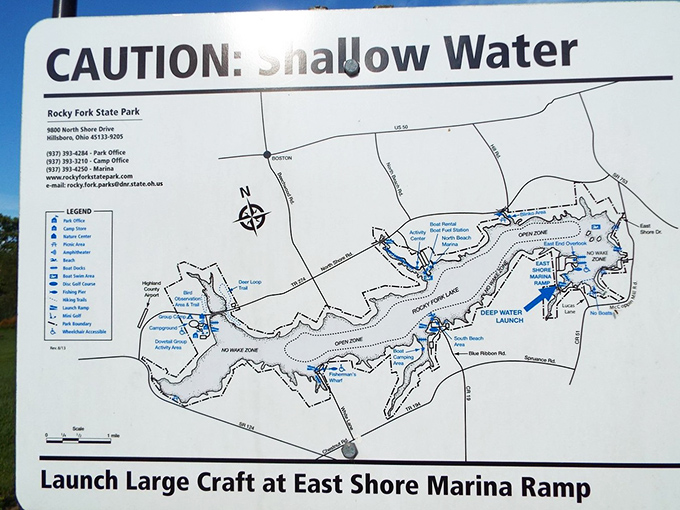 Navigation made simple &ndash; this detailed map ensures your boating adventure doesn't turn into an unplanned overnight wilderness experience.
