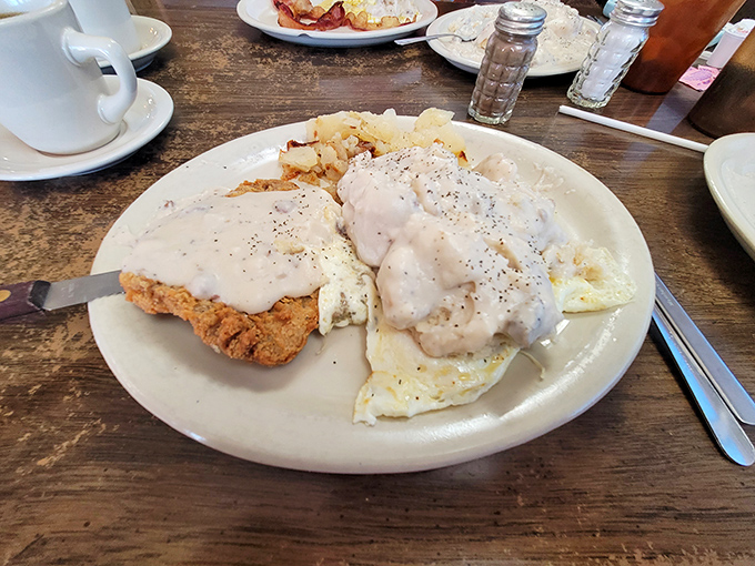 Chicken fried steak that's crispy, tender, and unapologetically indulgent &ndash; exactly as it should be.