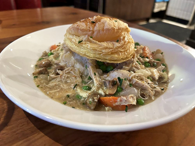 This chicken pot pie isn't just comfort food&mdash;it's a flaky-topped time machine that transports you straight back to the best version of childhood.