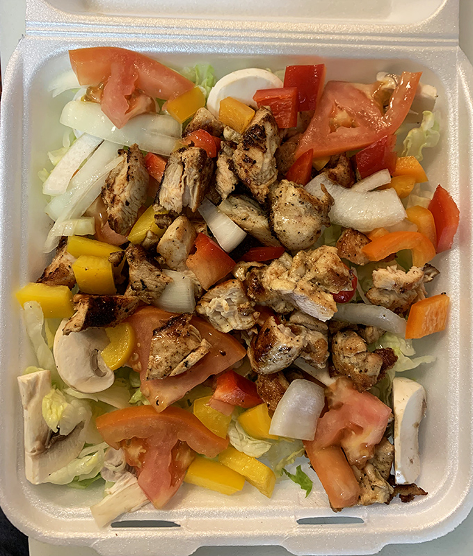 A chicken salad for those who want to pretend they're being virtuous. Colorful, fresh, and surprisingly satisfying.