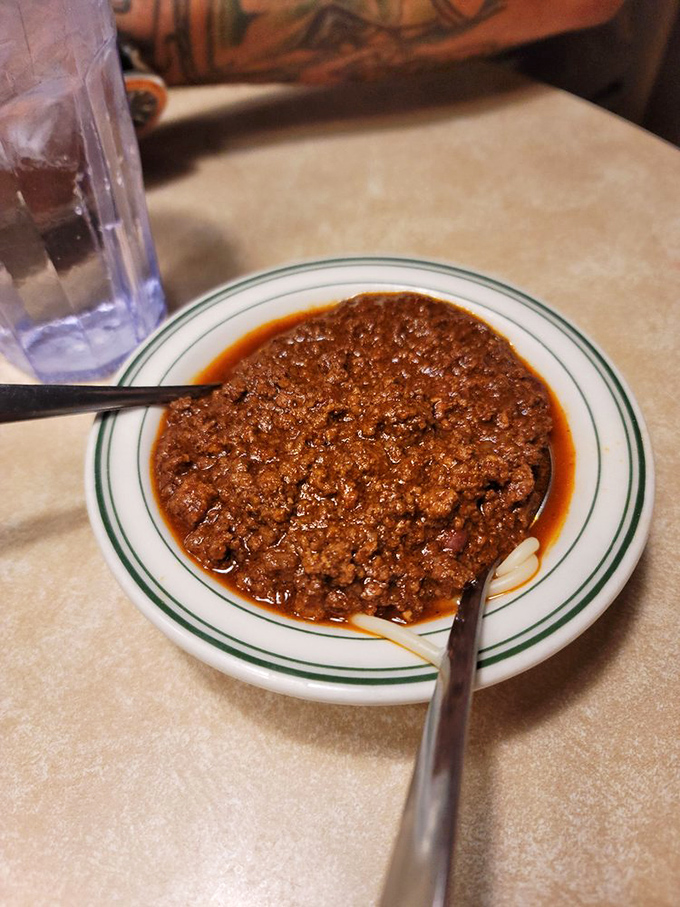 Kroll's legendary chili&mdash;hearty, rich, and unapologetically Midwestern&mdash;the kind that makes you forget about fancy food and remember what matters.