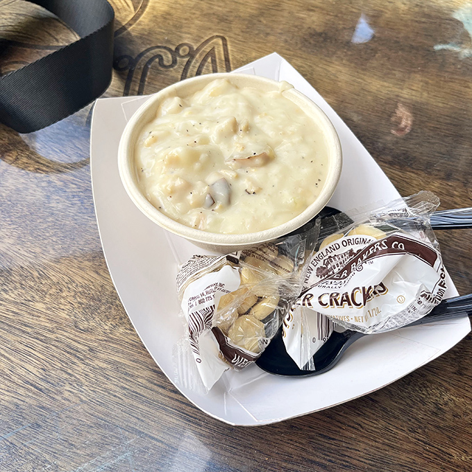 New England clam chowder so authentic it practically comes with its own Boston accent and Patriots jersey.