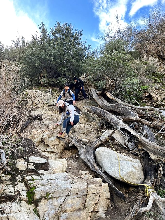 The trail occasionally tests your climbing skills. Consider it California's version of a free outdoor gym membership.