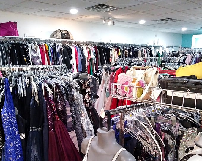 Fashion democracy in action – designer dreams and everyday staples sharing the same real estate, waiting for their perfect match.