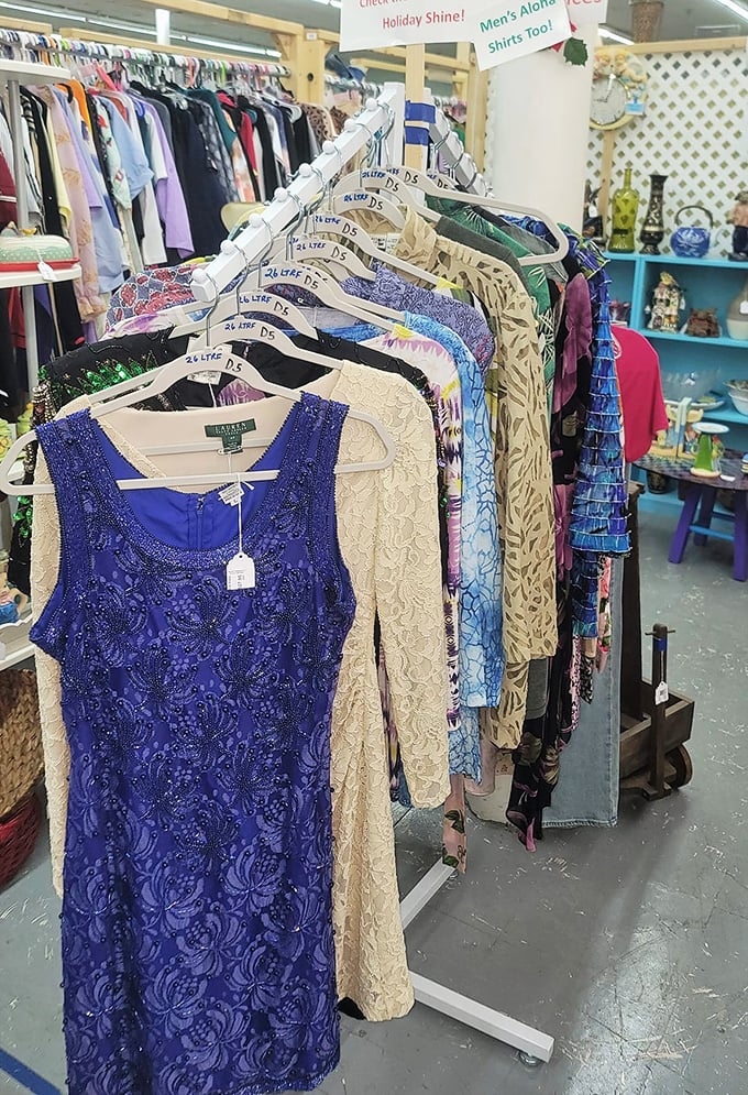 Fashion finds from elegant evening wear to casual comfort prove style doesn't require designer price tags.