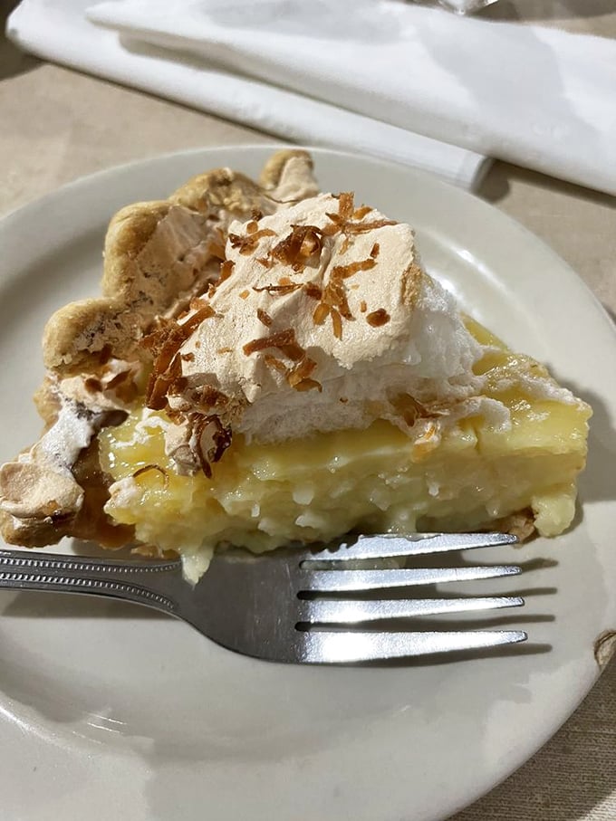Coconut cream pie that would make tropical islands jealous&mdash;a perfect symphony of textures topped with toasted coconut confetti.