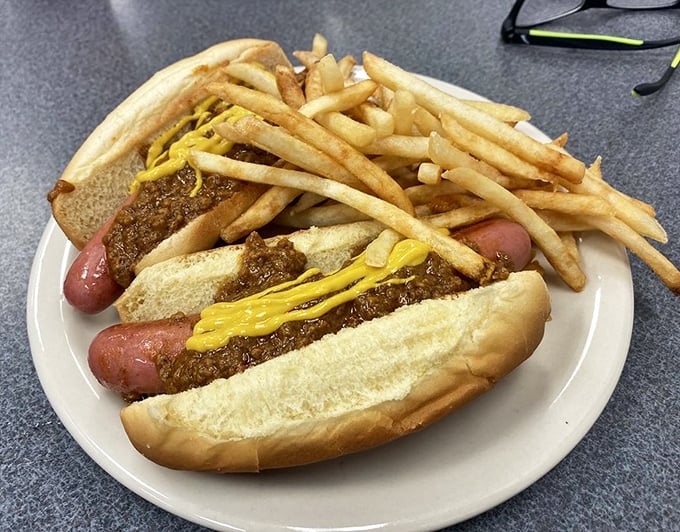 Coney dogs done right&mdash;where the chili, mustard and onions achieve that perfect harmony that makes Detroit natives weep with joy.