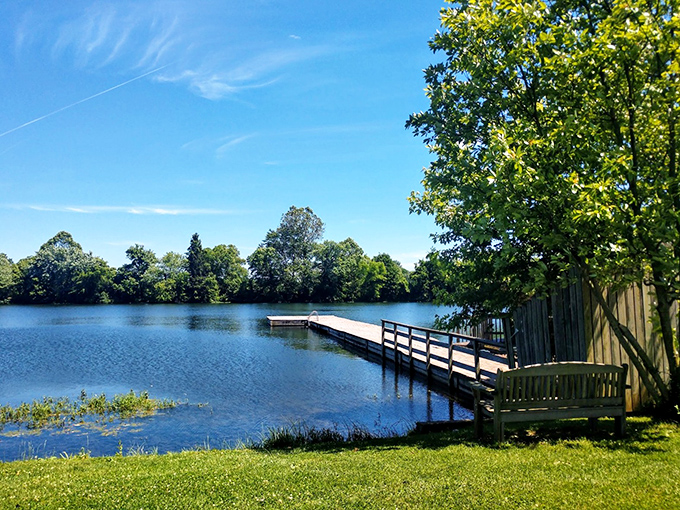 Coshocton Lake Park - Private docks and peaceful waters remind you why lakefront living remains the ultimate American dream for many.