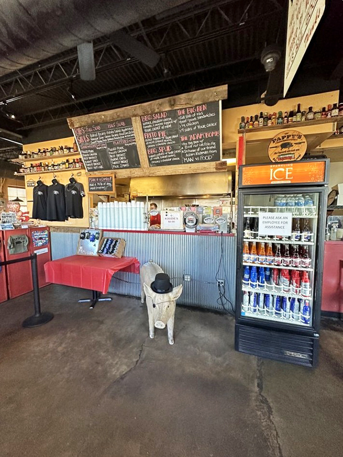 The ordering counter: where dreams are placed and fulfilled with military precision and barbecue passion. Choose wisely, but know there are no wrong answers.