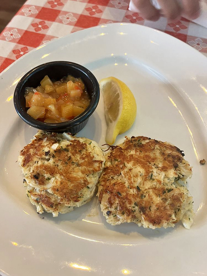 Golden-brown crab cakes with just enough binding to keep the sweet meat together&mdash;like a good marriage, it's all about commitment without smothering.
