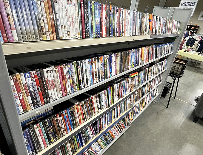 DVD heaven for movie buffs who still appreciate physical media. More options than your streaming service, without the monthly subscription fee.