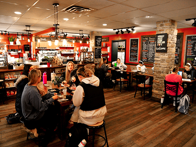 The true measure of a great caf&eacute;&mdash;tables filled with people leaning in, sharing food, and forgetting to check their phones.