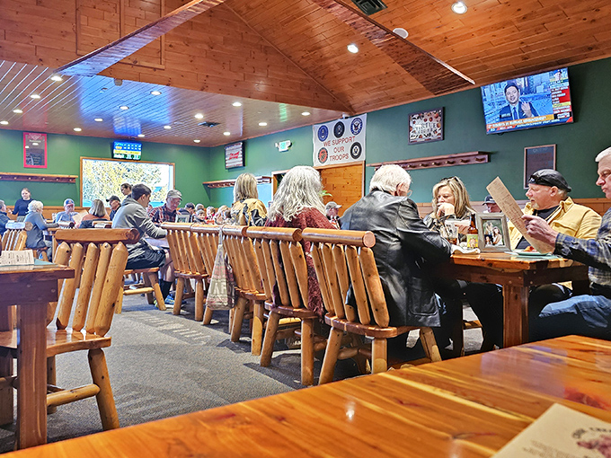 The dining room buzzes with conversation and clinking glasses&mdash;proof that good food brings strangers together better than any social media app.