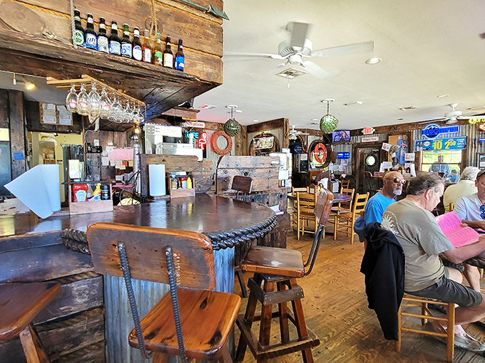 Where locals and tourists find common ground over cold beers and hot seafood&mdash;a Florida united nations of appetites.