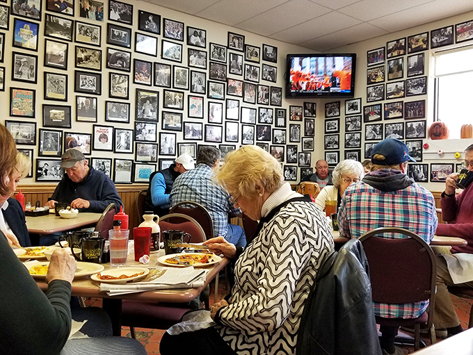Where locals gather to solve the world's problems over eggs and coffee. More community connections happen here than at City Hall.