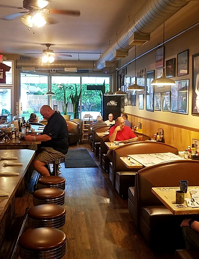 Morning light streams through the windows, illuminating a space where Columbus residents have been starting their days for generations.