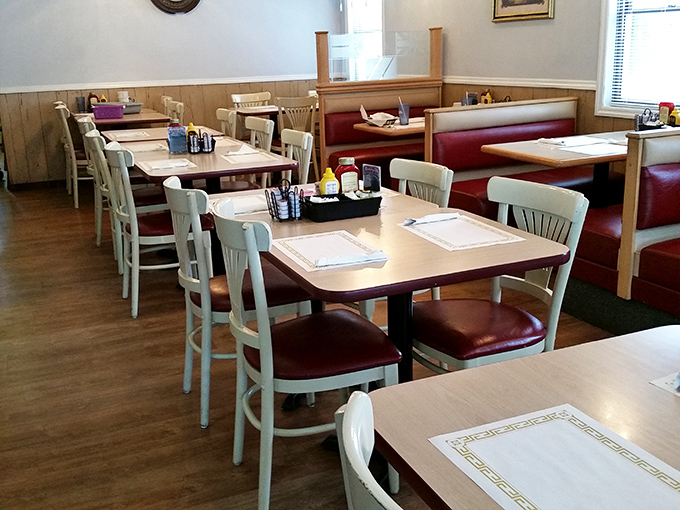 The dining area offers no pretense, just comfortable seating and the promise of honest food served by people who might remember your name next time.