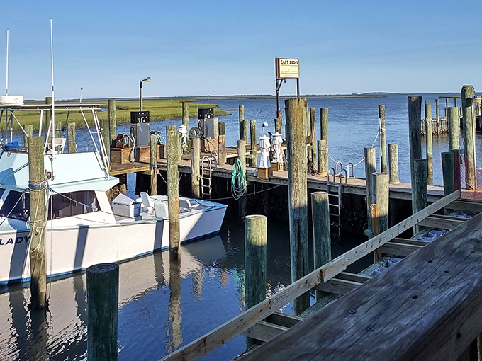 The working marina reminds you that your dinner probably arrived by boat before it reached your plate&mdash;seafood doesn't get fresher.