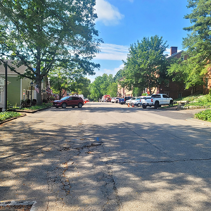 Quiet streets invite leisurely exploration, where every building holds stories from Ohio's fascinating canal boat transportation era.