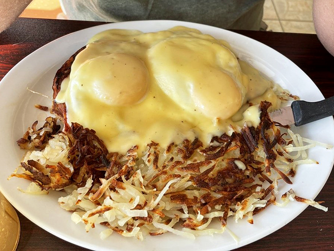 Eggs Benedict that could make a Floridian forget about stone crabs for a moment. Those perfectly poached eggs bathed in hollandaise create breakfast's most elegant magic trick.