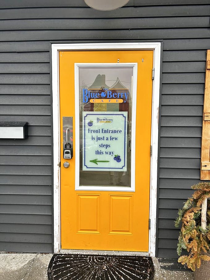 The welcoming entrance promises breakfast adventures that'll have you planning your next visit immediately.