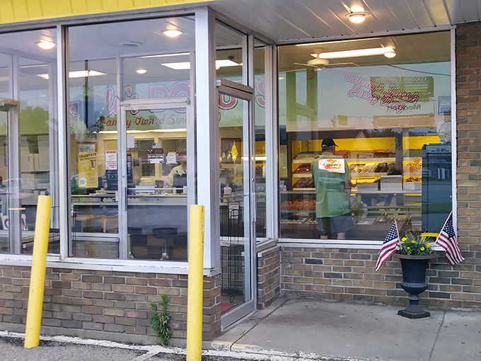 The entrance to paradise isn't pearly gates&mdash;it's glass doors with American flags flanking the path to fried dough nirvana.