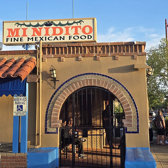 The entrance beckons like a portal to authentic flavors and genuine Mexican hospitality within.