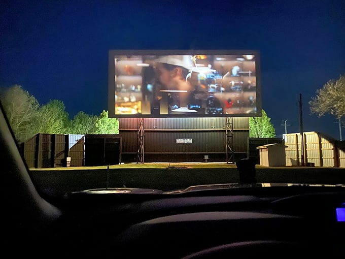 As darkness falls, the massive screen illuminates with cinematic magic. From your car's cozy interior, Hollywood dreams come alive under Indiana stars.