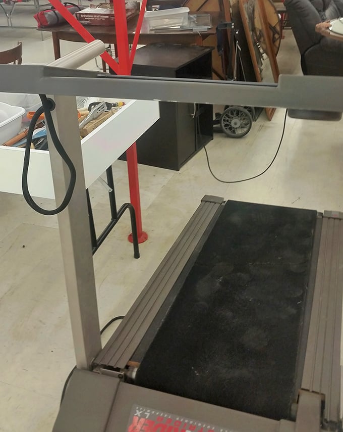 Even fitness equipment finds its way here. This treadmill might have witnessed someone's New Year's resolution&mdash;now it could witness yours!