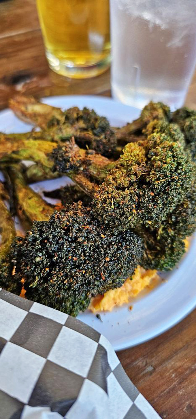 Fried broccoli that could convert vegetable skeptics. These crispy, seasoned florets prove side dishes deserve their moment in the spotlight too.