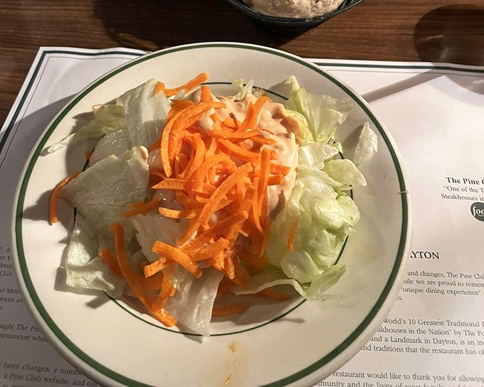 The house salad may look simple, but like your grandma's advice, it delivers exactly what you need when you need it.