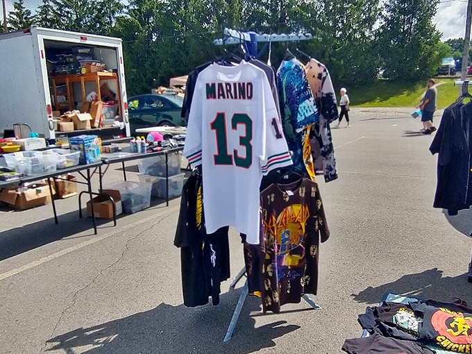 Sports memorabilia heaven! That Marino jersey might not make you throw like a Hall of Famer, but it'll certainly spark conversations.