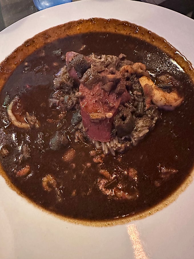 This isn't just gumbo; it's a history lesson in a bowl, with layers of flavor that tell stories of Louisiana bayous.