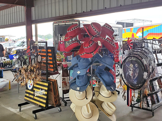 Cowboy hats in every shade stand ready for their forever homes &ndash; because in Ohio, you might not be a cowboy, but you can certainly dress like one.