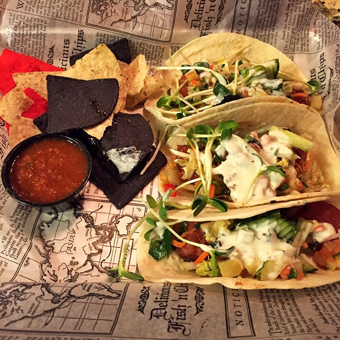 Tacos presented with the care of fine dining but the soul of street food. Those sprouts on top aren't just garnish&mdash;they're the crown jewels.