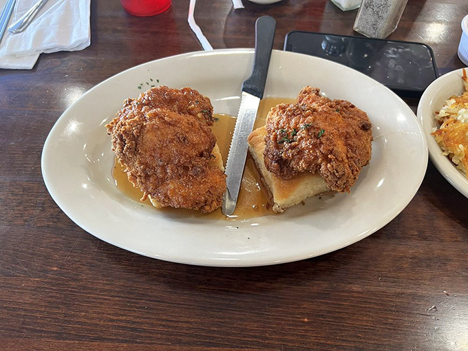 Fried chicken and biscuits drizzled with honey&mdash;a combination so perfect it should have its own national holiday. Southern comfort on a plate.