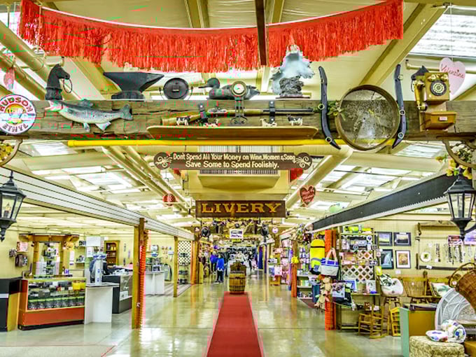 The red carpet treatment at Traders World leads you through aisles where treasures hang from above and temptations beckon from every booth.