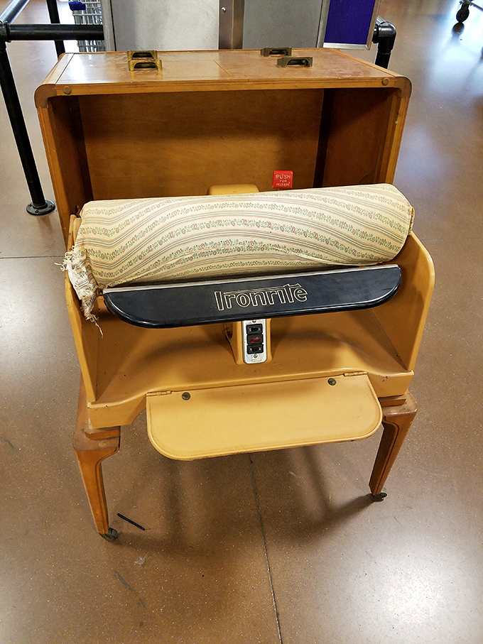 The "Ironrite" mangle press&mdash;a domestic time capsule from when ironing was serious business. Grandma would recognize this workhorse immediately.