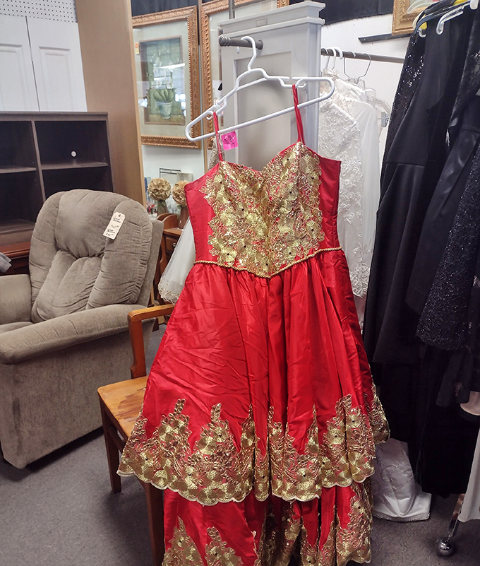 Formal wear that whispers of special occasions past and future&mdash;proof that glamour doesn't require emptying your savings account.