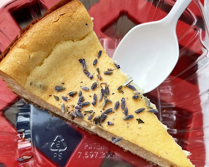 Lemon lavender cheesecake that's both sophisticated and comforting &ndash; like if your favorite sweater were somehow transformed into dessert form.