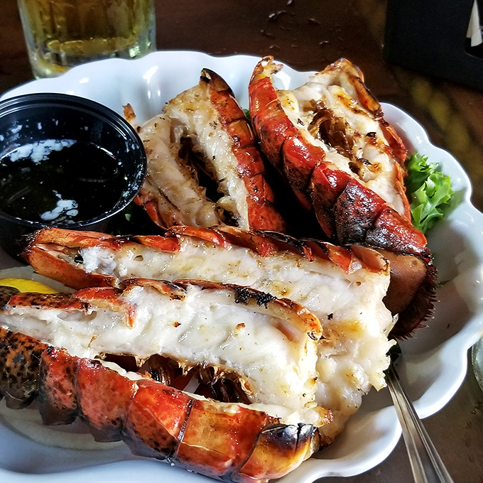 Lobster tails split and grilled to perfection&mdash;sweet meat that needs nothing more than a squeeze of lemon and perhaps a moment of silence.