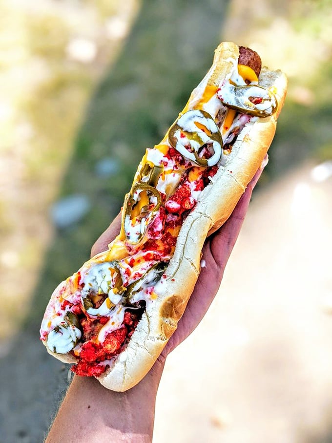 This flame dawg isn't just spicy&mdash;it's a flavor rollercoaster that takes your taste buds from "hello" to "where have you been all my life?"