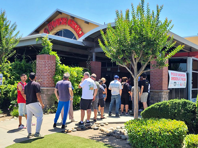 When locals line up like this on a sunny afternoon, you know you've discovered something truly special.