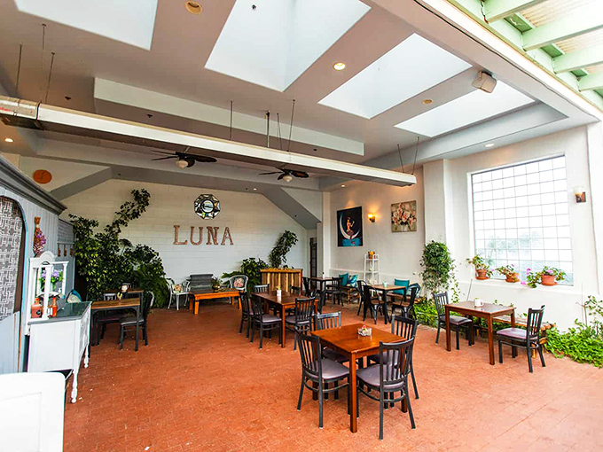 Lunada Garden Bistro's airy interior brings the outdoors in, creating a greenhouse effect that makes even salads taste more alive.