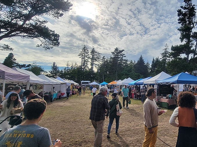 The Manzanita Farmers Market buzzes with community energy and local bounty. Where shopping bags fill up and stress levels empty out.
