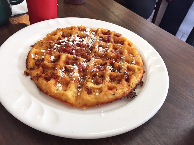 This isn't just a waffle&mdash;it's a maple-bacon masterpiece that makes pancakes nervous about their job security.