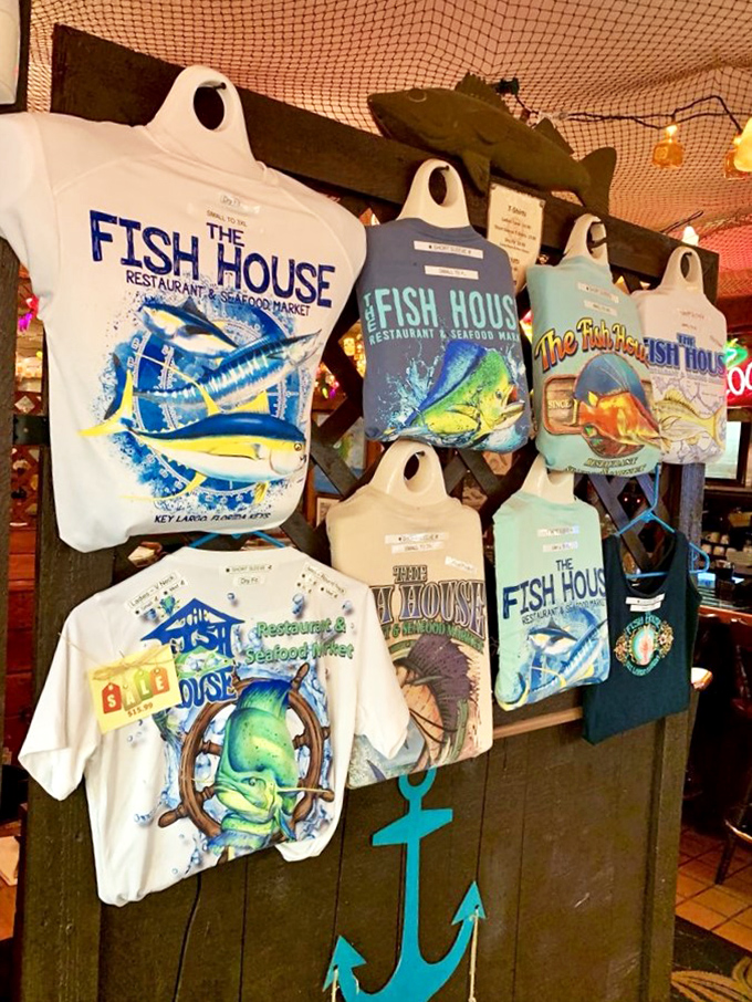 The t-shirt wall offers the perfect souvenir for when your stomach is full but your heart isn't ready to leave.