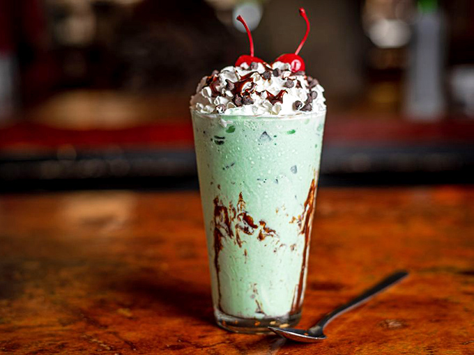 The mint chocolate chip milkshake &ndash; where "I'll just have a sip" becomes "I need one of my own" faster than you can say brain freeze.